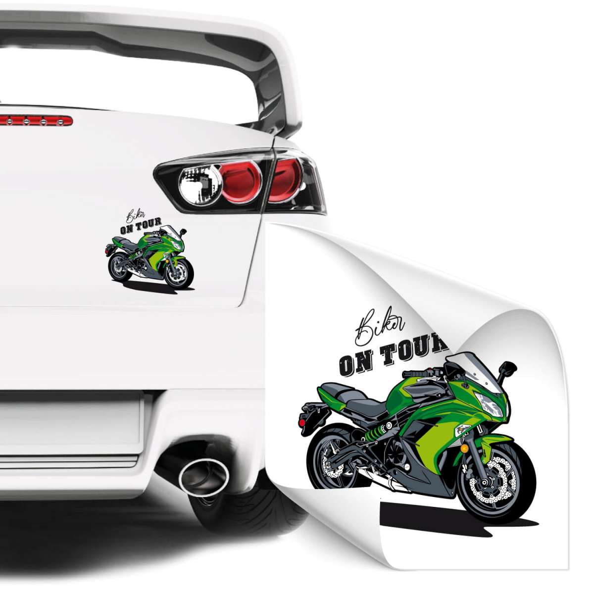 Biker on tour Heckaufkleber Motorcycling Sticker von Klebe-X ...